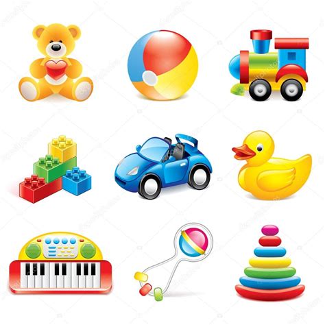 Colorful Toys Icons Vector Set Stock Illustration By ©andegraund548
