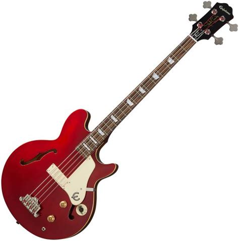 Epiphone Jack Casady Bass Sparkling Burgundy Semi And Hollow Body