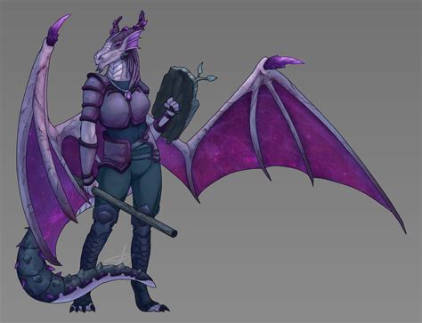 Amethyst Dragonborn Druid Commission By Wan Wan Art On Deviantart