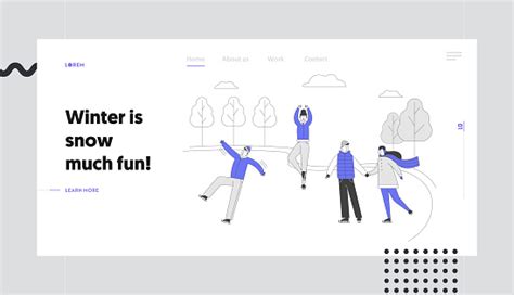 겨울 방학 축제 시즌 가족 예비 시간 웹 사이트 방문 페이지 행복한 사람들 시티 파크 아이스 링크에 스케이트 겨울 활동 및 스포츠 웹 페이지 배너 만화 플랫 벡터 일러스트