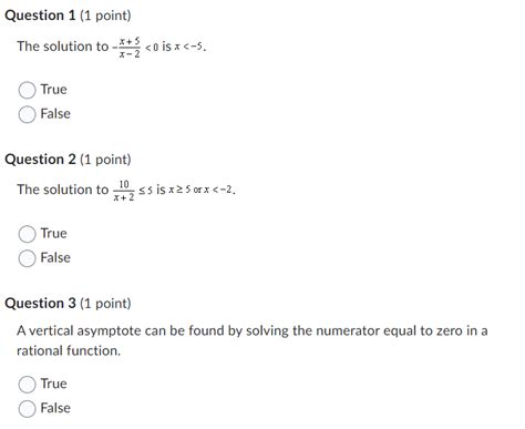 Solved Question 2 1 ﻿point The Solution To 10x 2≤5 ﻿is X≥5
