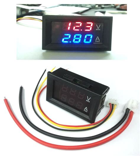 Mini Digital Voltmeter Ammeter DC 100V 10A Panel Volt Voltage