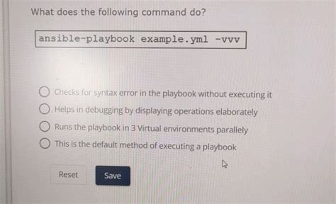 What Does The Following Command Do Ansible StudyX