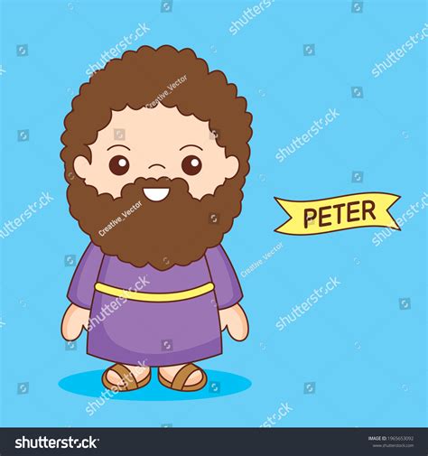 Simon Peter Disciple Jesus Cartoon Vector Stock Vector Royalty Free