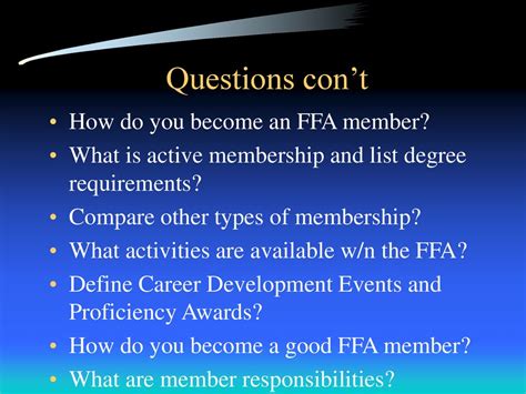 Best Ffa Questions