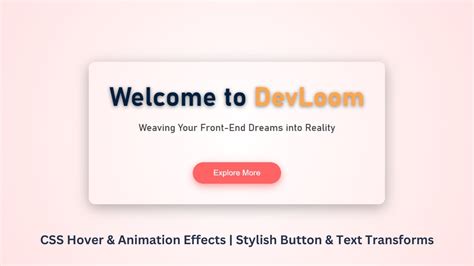 Master Css Hover And Animation Effects Stylish Button And Text Transforms