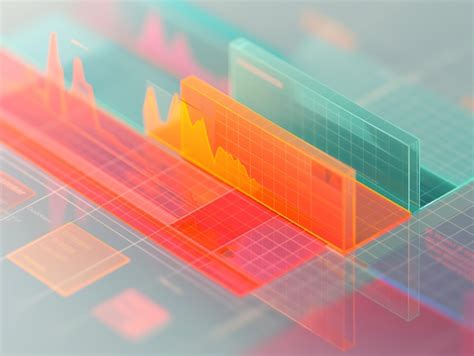 colorful data visualization abstract graphs and charts in vibrant hues