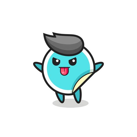 Naughty Sticker Character In Mocking Pose Vector Art At Vecteezy