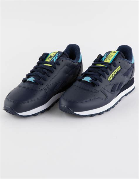 Reebok Classic Leather Mens Shoes Midnight Blue Tillys