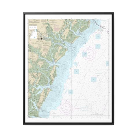 Tybee Island To Doboy Sound Nautical Chart 11509 Floating Frame