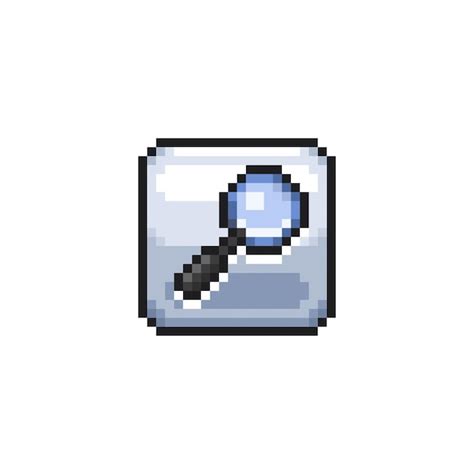 Signo De Lupa En Estilo De Arte De Píxel Vector Premium