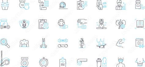 Speech Therapy Linear Icons Set Communication Articulation Fluency