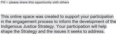 Development Of An Indigenous Justice Strategy Sisn