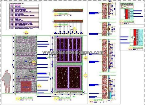 Wall Paneling Dwg Stone Cladding And Wood Veneer Designs