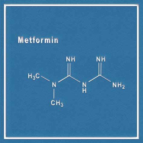 Premium Photo Metformin Diabetes Drug Structural Chemical Formula On