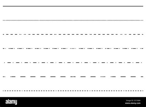 Dashed Line Vector Dotted Border Elements Simple Graphic Design