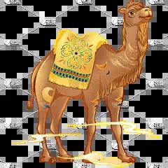 风光系列棕色系插画卡通骆驼通用元素素材素材 花瓣网