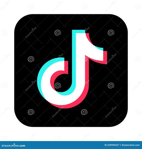 Tiktok Social Media App Icon Editorial Photography Illustration Of