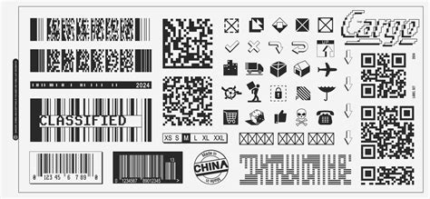 Label Asset Collection Decorative Symbol And Barcode Set For Label