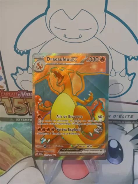 Carte Pokemon Dracaufeu Ex Full Art 183165 Écarlate Et Violet 151 Neuf