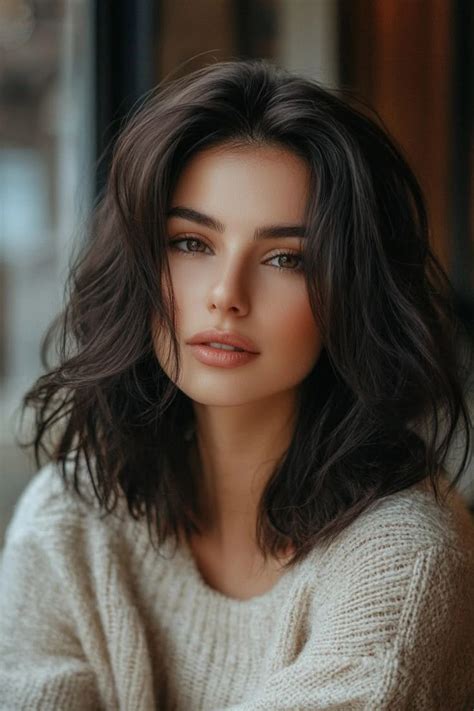22 Bold Dark Fall Hair Styles To Rock This Season Corte De Pelo Medio