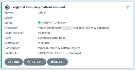 GitHub RHEcosystemAppEng Regional Resiliency Pattern Multicluster Regional Disaster Recovery