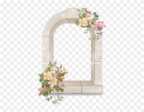Framesangelalbumfloral Borderborder Window With Flower Png Free