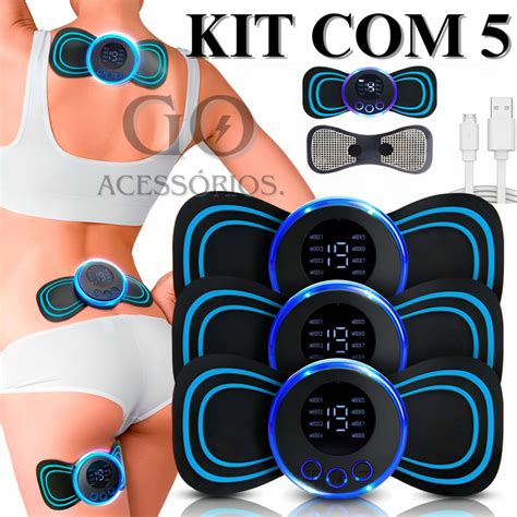 Kit Mini Massageador Elétrico De Pescoço Perna Pés Costas Portátil