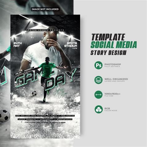 Premium Psd Soccer Football Player Matchday Social Media Instagram