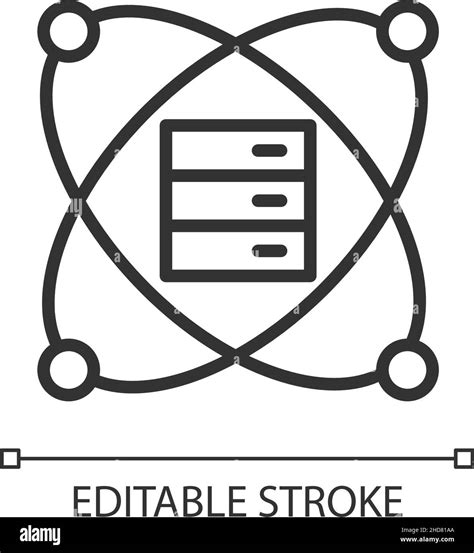 scientific data mining linear pixel perfect icon stock vector image