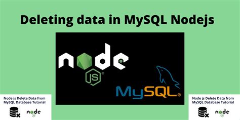 Mysql Nodejs Delete Mysqlcode