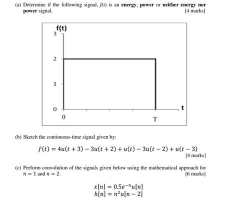 solved a determine if the following signal f t is an