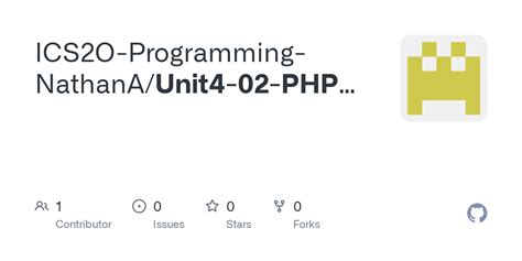 Github Ics O Programming Nathana Unit Php Coldhot