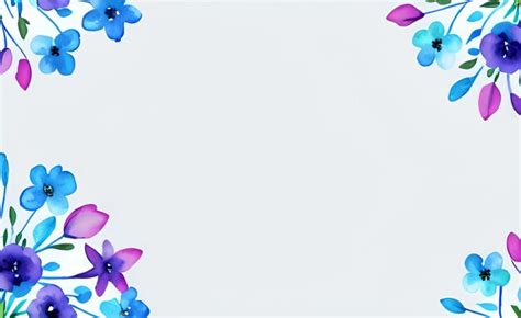Premium Photo Artistic Watercolor Flower Frame On A Subtle Background