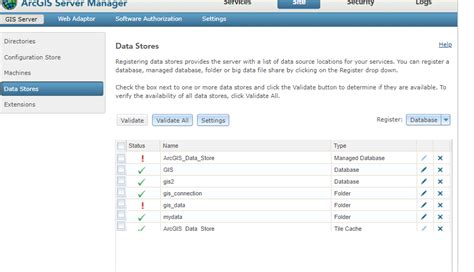 Solved Couldnt Validate Arcgis Data Store Managed Databs Esri Community