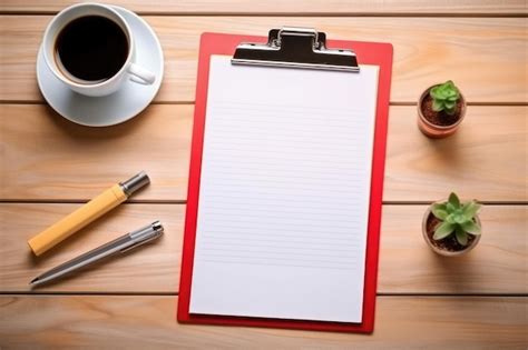 Premium Photo Clipboard With A Checklist On A Table With A Cup Of Coffee
