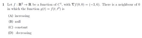 Solved 1 Let F R2R Be A Function Of C1 With Chegg