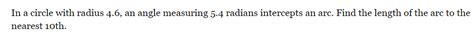In A Circle With Radius An Angle Measuring Studyx