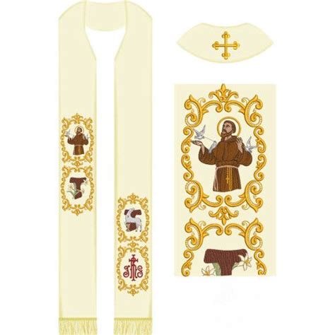 Matriz De Bordado Conjunto Para Estola São Francisco Of Assisi 338 Di 2024