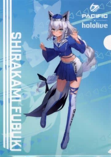 駿河屋 単品 白上フブキ A4クリアファイル 「pacific Racing Team×バーチャルyoutuber ホロライブ