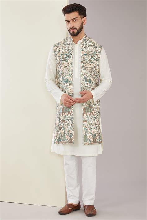 Buy Kasbah Clothing Multi Colored Georgette Kashmiri Floral Embroidered