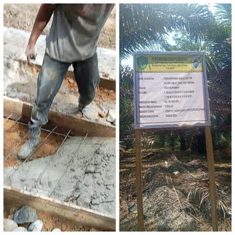Pelaksanaan Kegiatan Proyek Siring Di Desa Pembuang Hulu Satu Kecamatam Hanau Kabupaten Seruyan