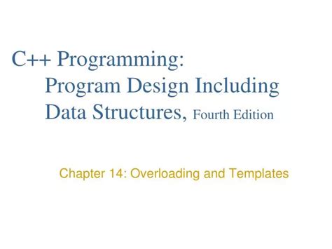 Ppt C Programming Program Design Including Data Structures Fourth