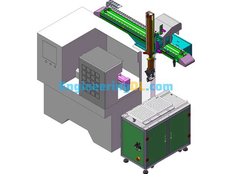 CNC Lathe Loading And Unloading Manipulator Non Standard Equipment SolidWorks D Exported
