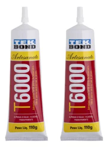 Kit 2 Cola T6000 110g Permanente Tek Bond P Artesanato Frete grátis