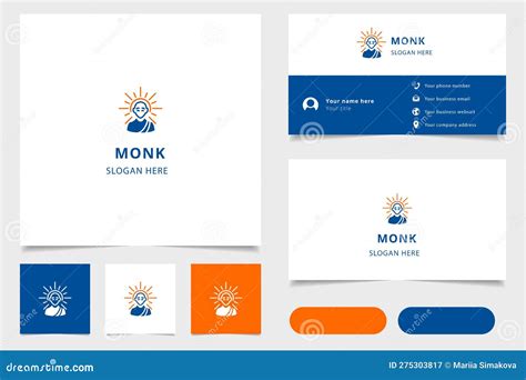 Monk Logo Icon Design Cartoon Vector 297947417