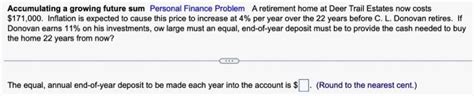 solved accumulating a growing future sum personal finance