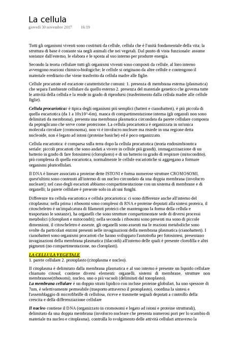 Riassunto Esame Botanica Docsity