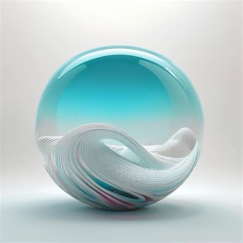 Premium Photo Glass Ball With Swirl Inside