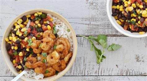 Healthy Blackened Shrimp And Rice Bowl